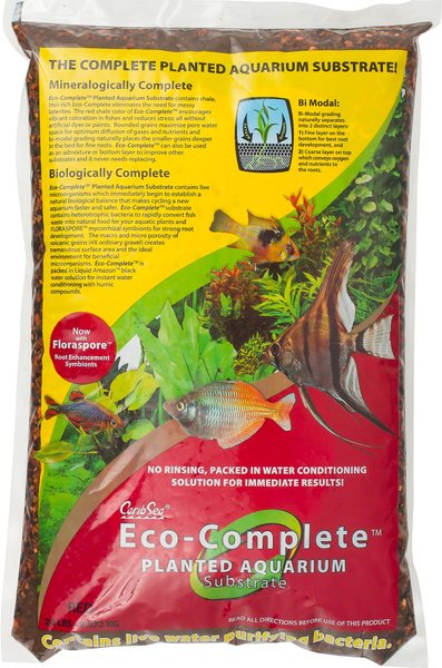 CARIBSEA Eco-Complete Planted Aquarium Substrate, Red, 20-lb bag ...