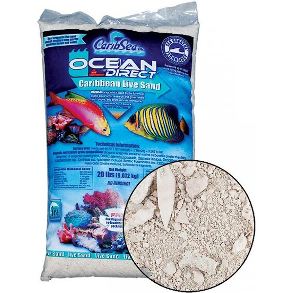 CARIBSEA Arag-Alive! Hawaiian Black Aquarium Sand, 10-lb bag - Chewy.com