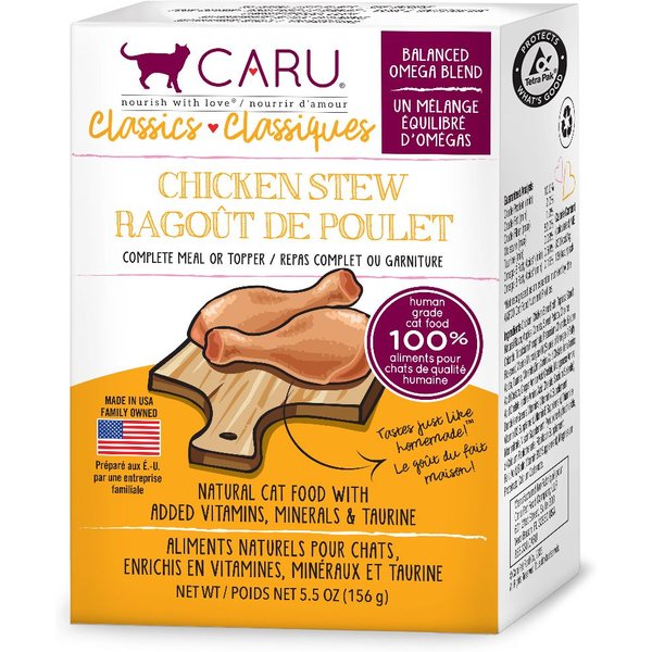 CARU Classic Chicken Stew Grain-Free Wet Cat Food, 5.5-oz, case of 12 ...