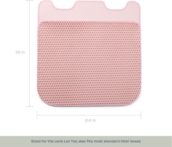 CASA LEO Leo's Loo Cat Litter Mat, Pretty Pink - Chewy.com