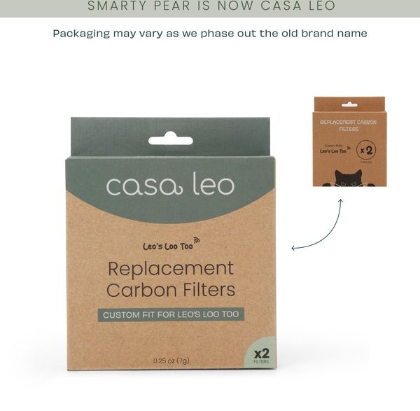 CASA LEO Leo's Loo Too Cat Replacement Filters, 2 count - Chewy.com