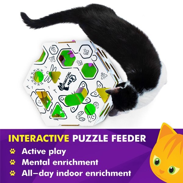 CAT AMAZING HEX Interactive Cat Puzzle Feeder Toy - Chewy.com