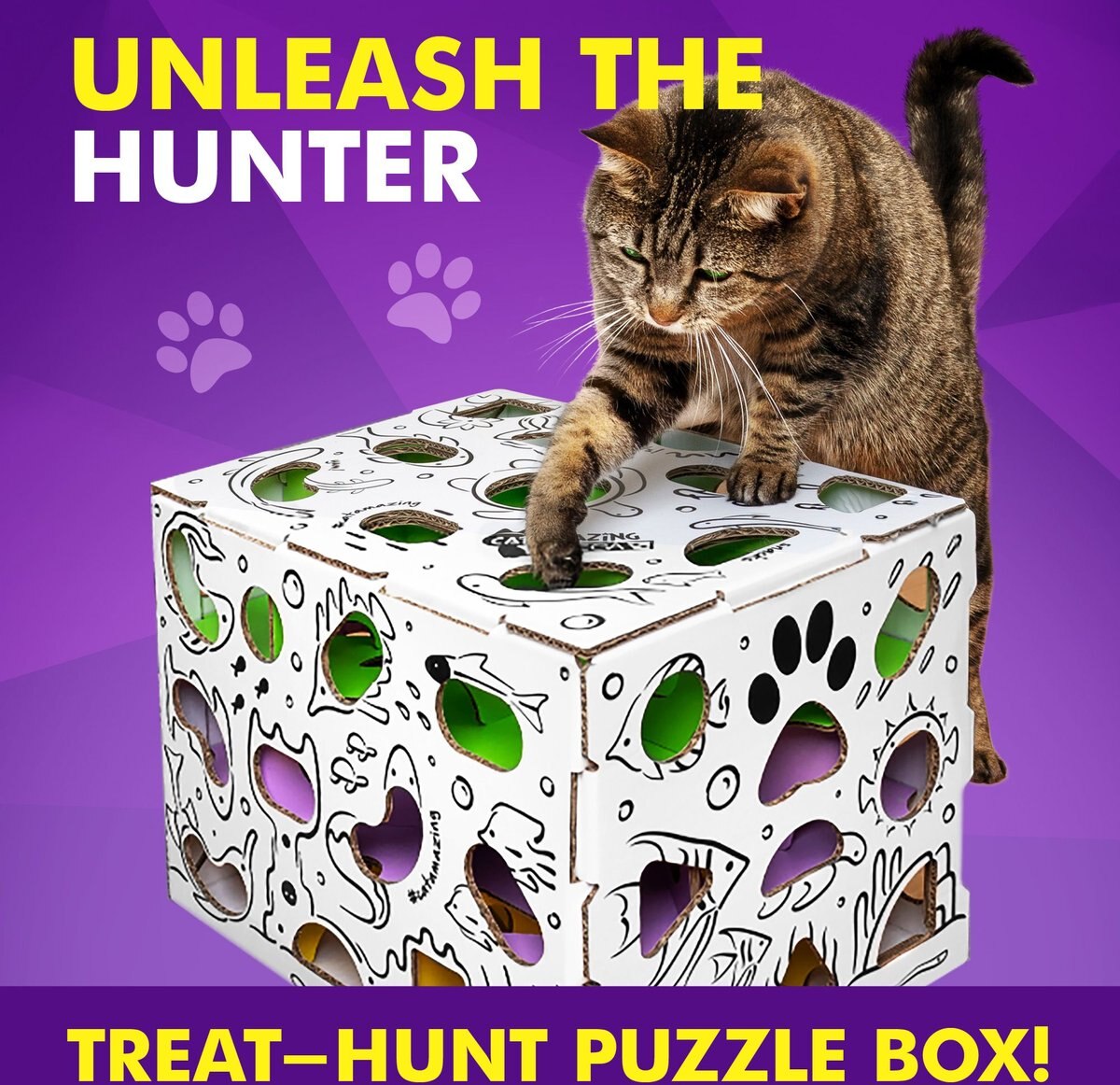 CAT AMAZING Mega-Interactive Treat Maze & Puzzle Cat Toy, White - Chewy.com