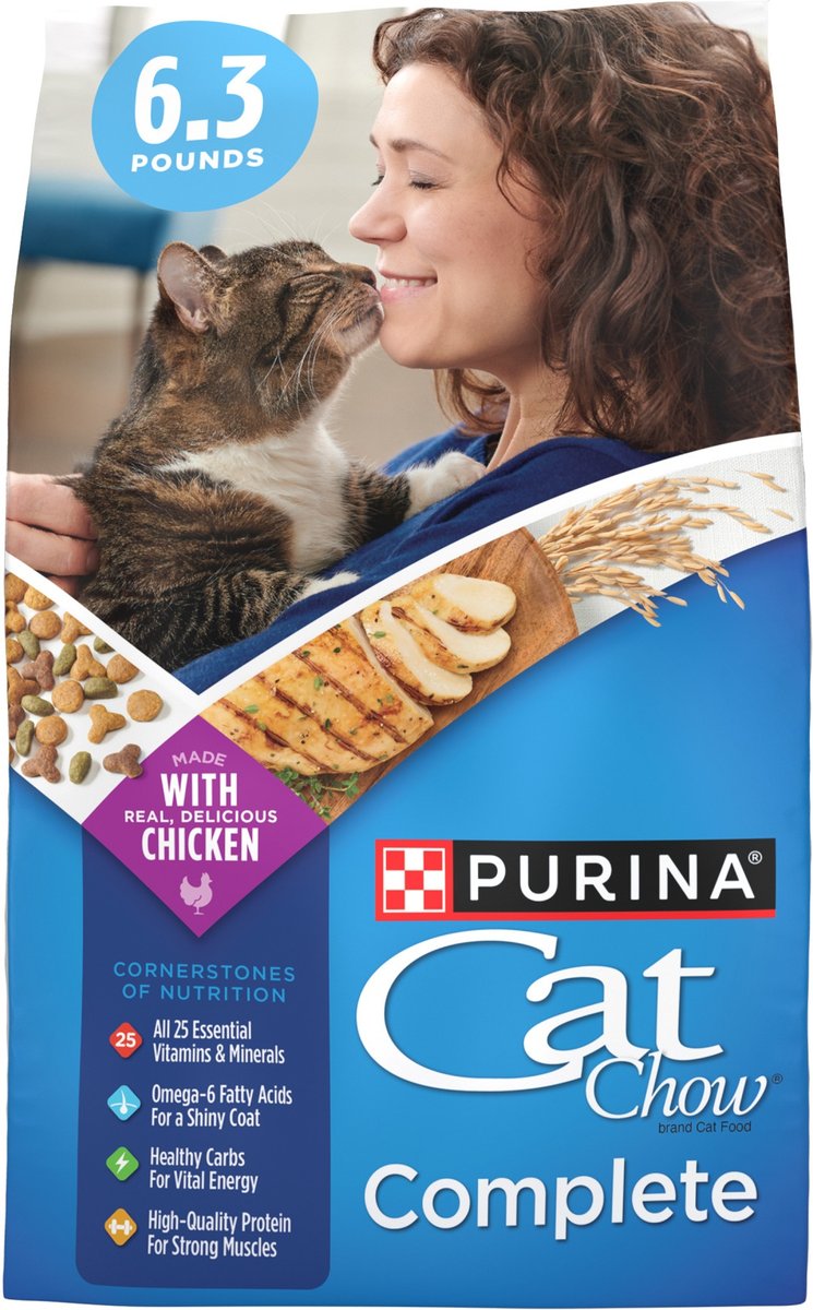 CAT CHOW Complete with Chicken & Vitamins Dry Cat Food, 6.3-lb bag ...