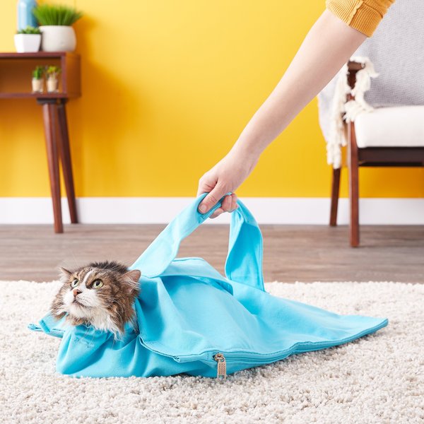 CAT-IN-THE-BAG E-Z-Zip Cat Carrier Bag, Light Blue, Large - Chewy.com