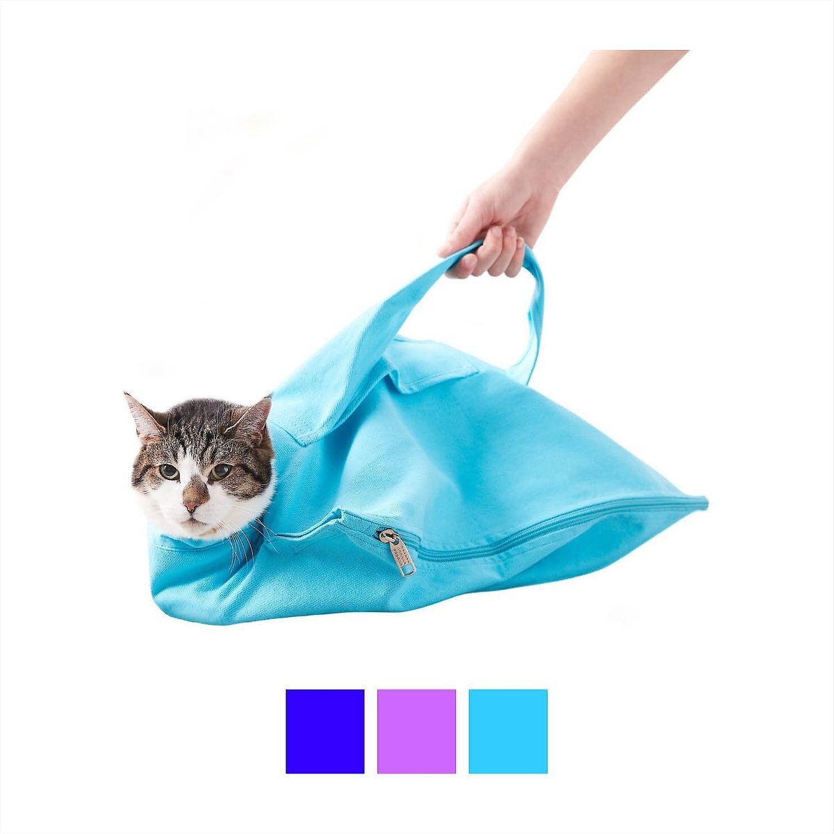 CAT-IN-THE-BAG E-Z-Zip Cat Carrier Bag, Light Blue, Small - Chewy.com