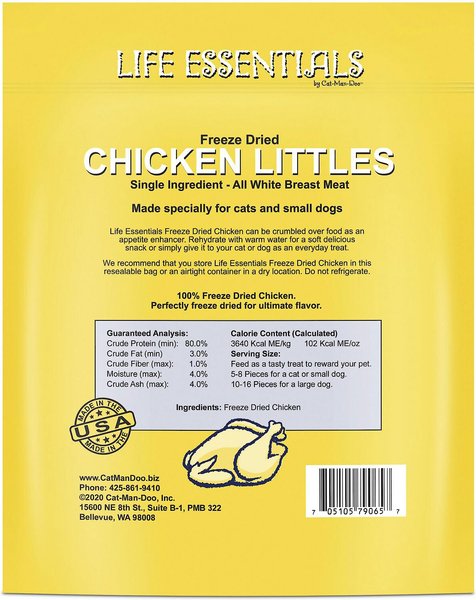 CAT-MAN-DOO Life Essentials Chicken Littles Freeze-Dried Cat & Dog ...