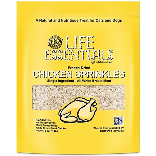 CAT-MAN-DOO Life Essentials Freeze-Dried Chicken Sprinkles Dog & Cat ...