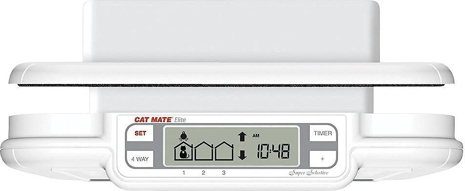 CAT MATE Elite Super Selective Microchip & I.D. Disc Cat Flap, White ...