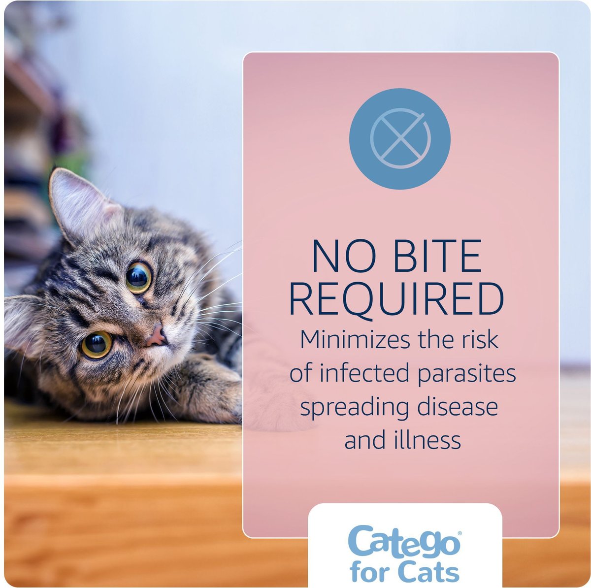 CATEGO Flea & Tick Spot Treatment for Cats, over 1.5 lbs, 3 Doses (3 ...