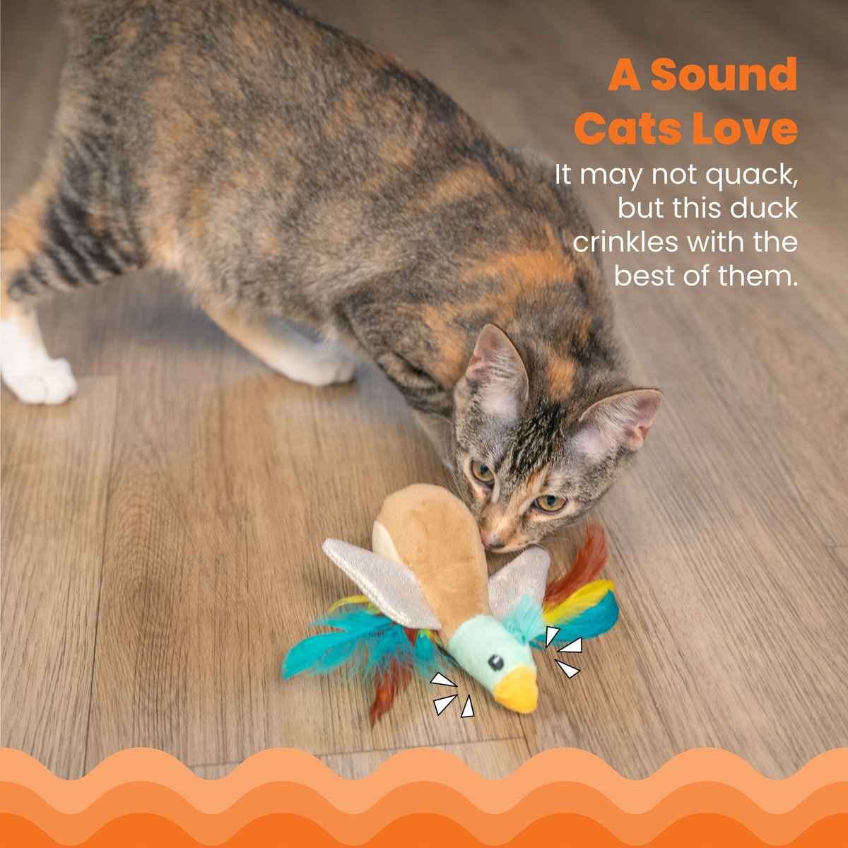 CATSTAGES Flapperz Duck Plush Interactive Catnip Cat Toy, Multicolor ...