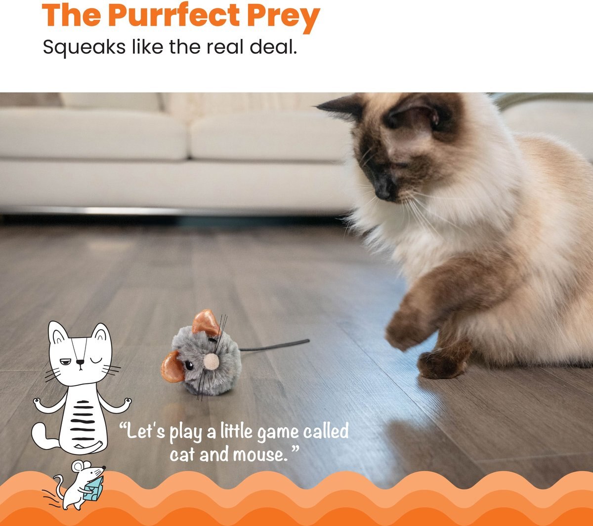 CATSTAGES Squeak Squeak Mouse Cat Toy - Chewy.com