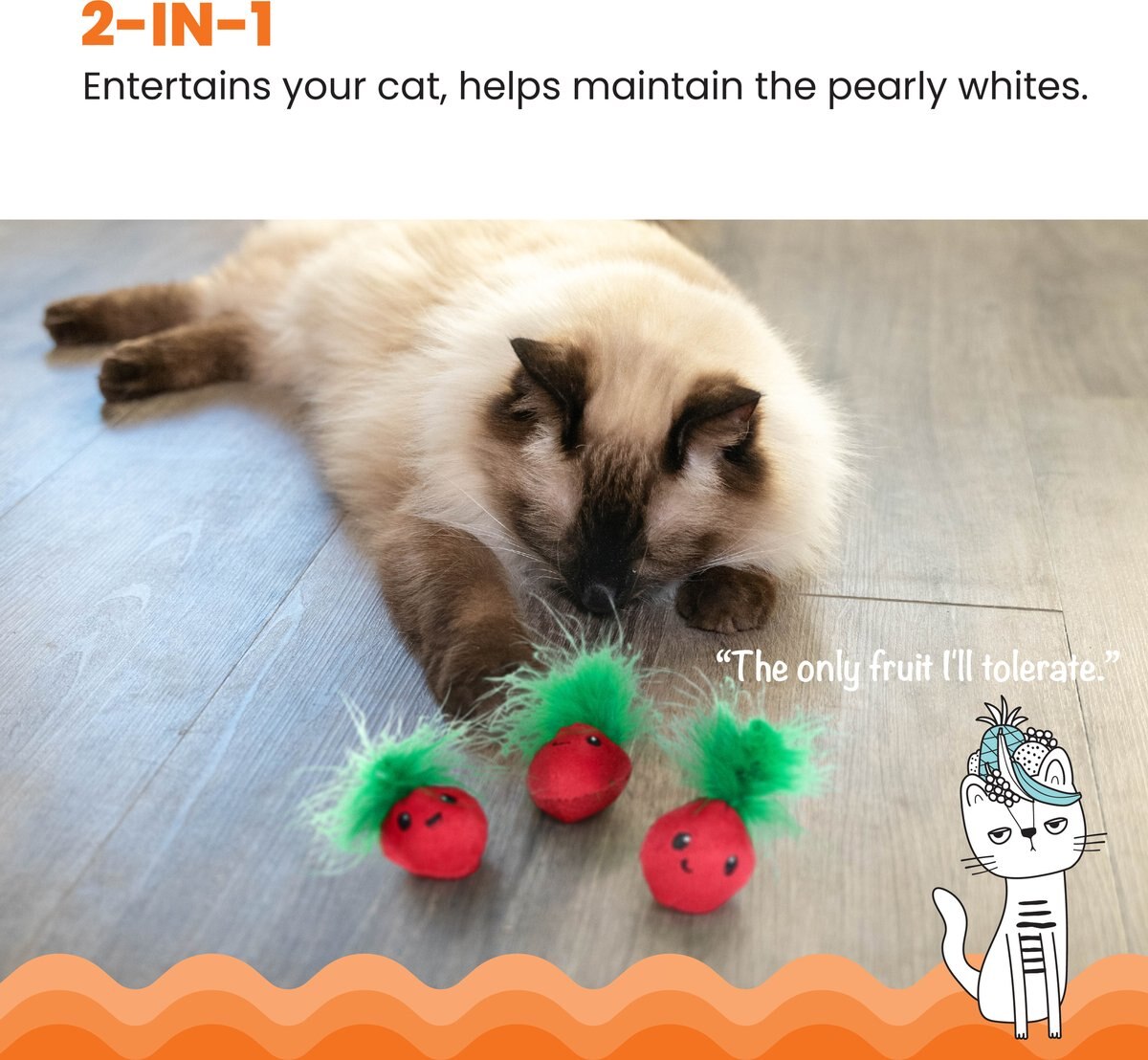 CATSTAGES Straw-Babies Catnip Dental Cat Toy, 3 count - Chewy.com