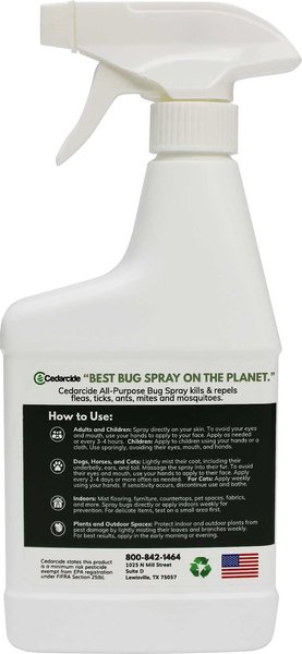 CEDARCIDE Cedarwood All-Purpose Dog & Cat Bug Spray, 16-fl oz bottle ...