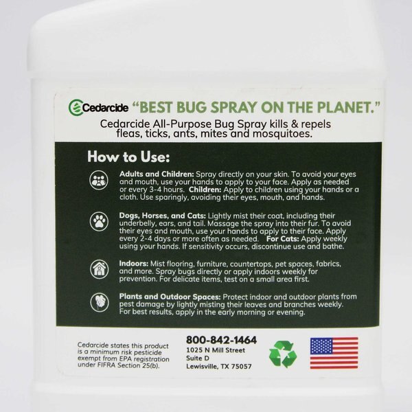 CEDARCIDE Cedarwood All-Purpose Dog & Cat Bug Spray, 16-fl oz bottle ...