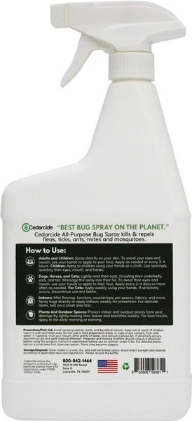 CEDARCIDE Cedarwood All-Purpose Dog & Cat Bug Spray, 32-fl oz bottle ...