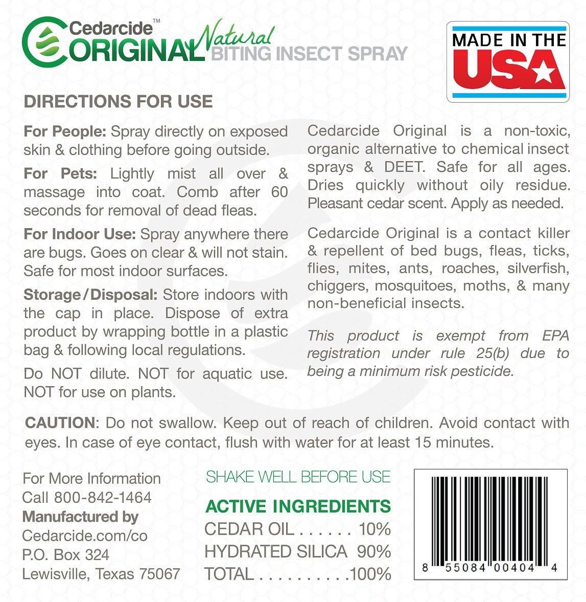 Out of Stock - CEDARCIDE Original Biting Insect Dog & Cat Spray, Quart ...
