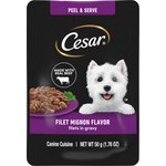 CESAR Filet Mignon Flavor Filets in Gravy Wet Dog Food, 1.76-oz mini ...
