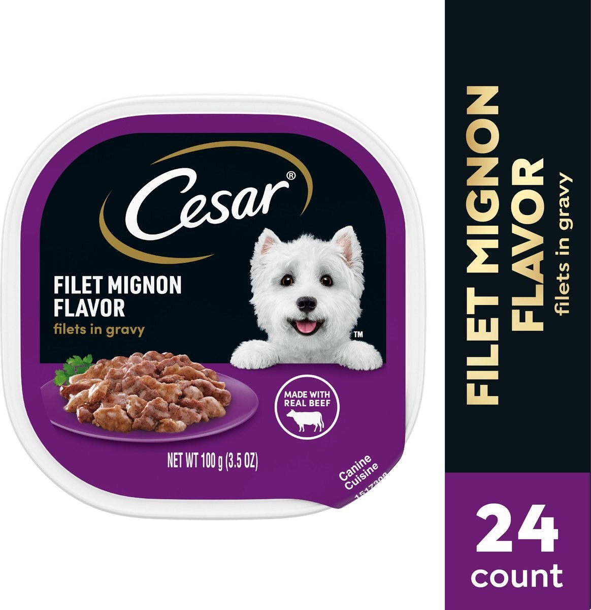 CESAR Filets in Gravy Filet Mignon Flavor Small Breed Adult Wet Dog ...