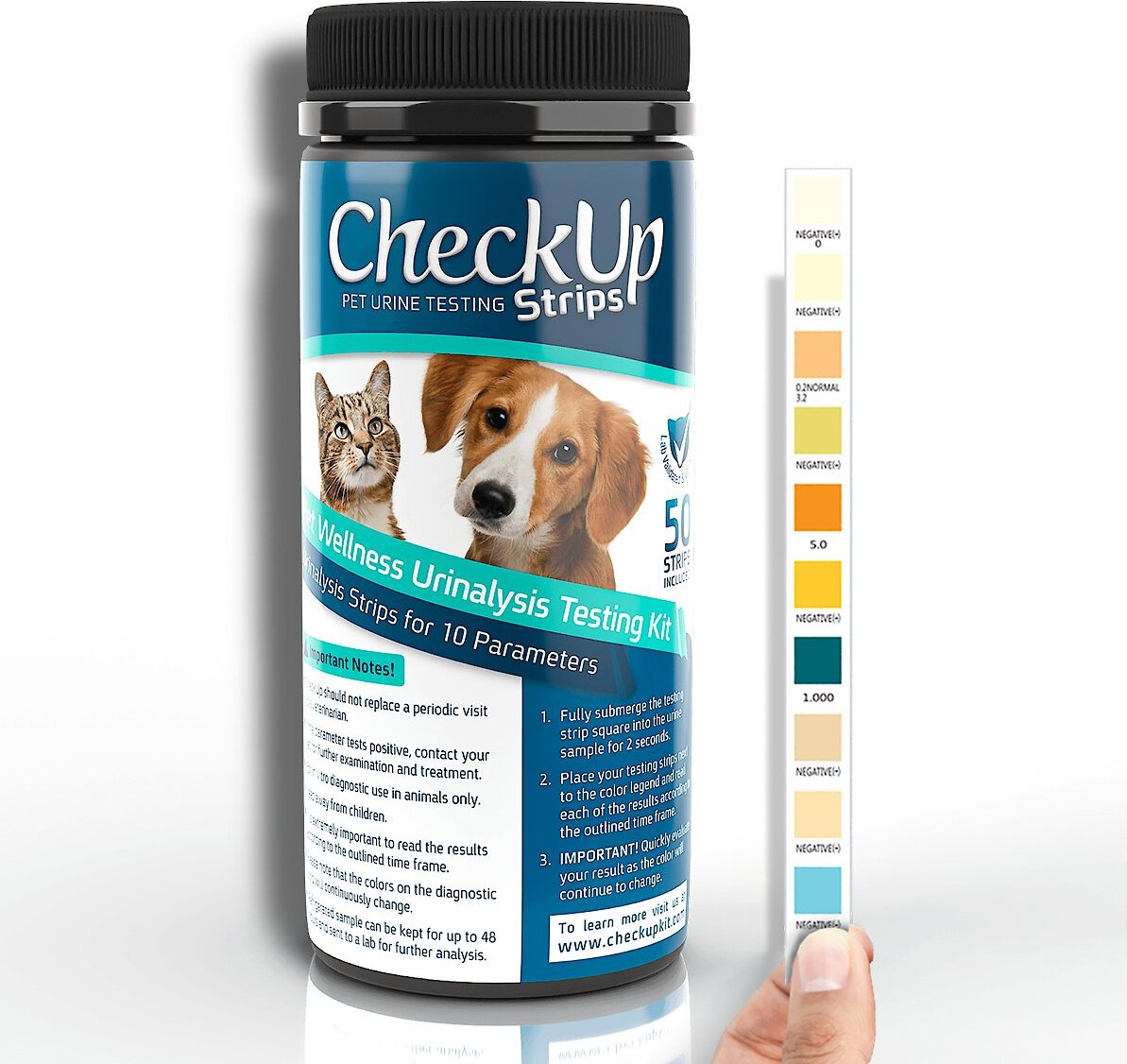 CHECKUP Pet Wellness Urinalysis Testing Kit Urine Testing for Dogs ...