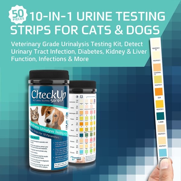 CHECKUP Pet Wellness Urinalysis Testing Kit Urine Testing for Dogs ...
