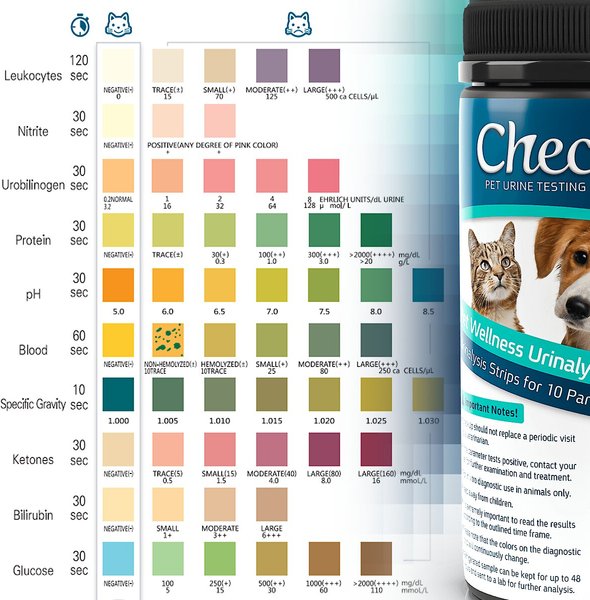 CHECKUP Pet Wellness Urinalysis Testing Kit Urine Testing for Dogs ...
