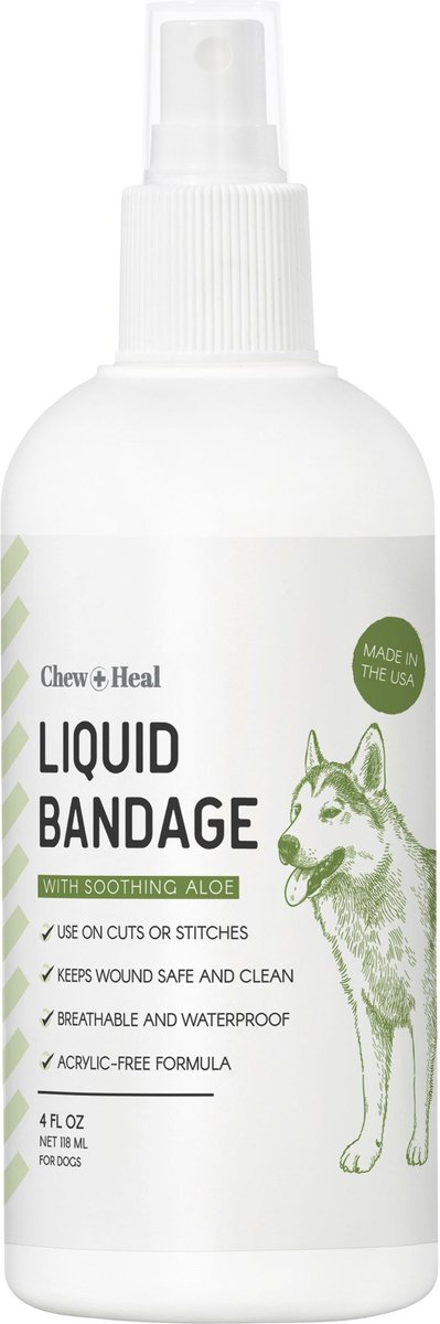 CHEW + HEAL Liquid Bandage for Dogs, 4-fl oz bottle - Chewy.com