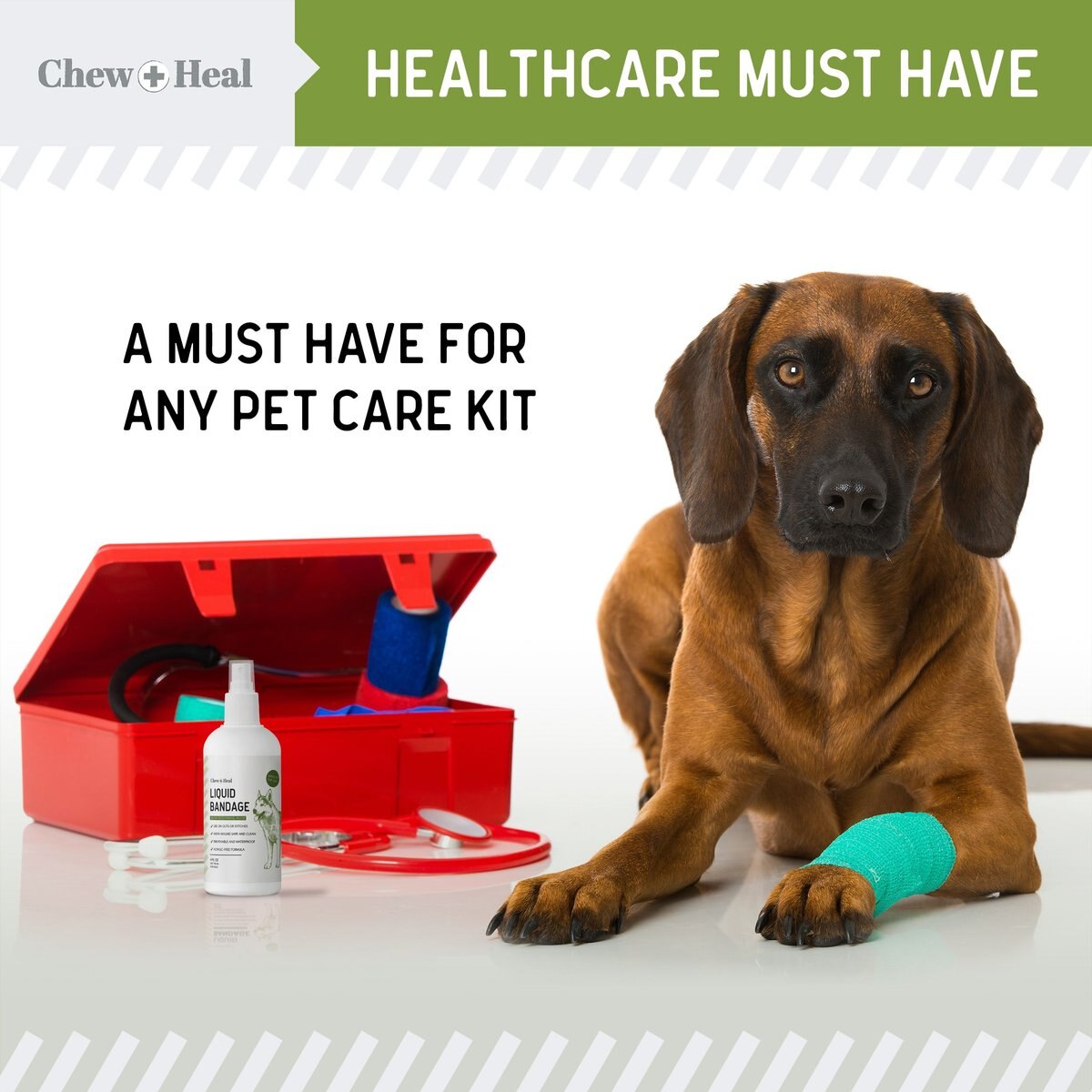 CHEW + HEAL Liquid Bandage for Dogs, 4-fl oz bottle - Chewy.com