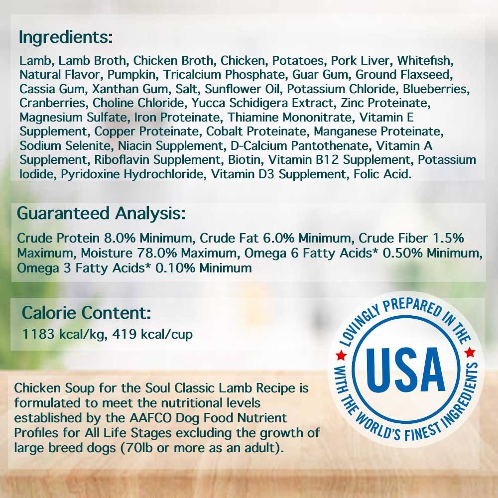 Discontinued - CHICKEN SOUP FOR THE SOUL Classic Lamb Recipe Pate ...