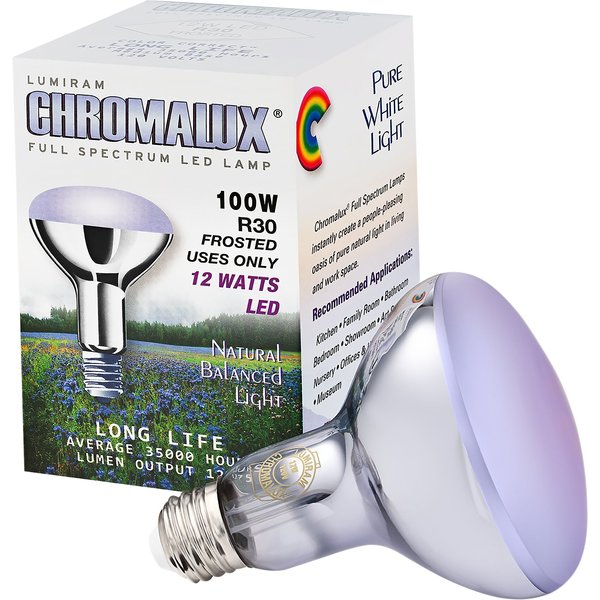 CHROMALUX R30 Full Spectrum Neodymium Glass LED Bird & Reptile Light ...