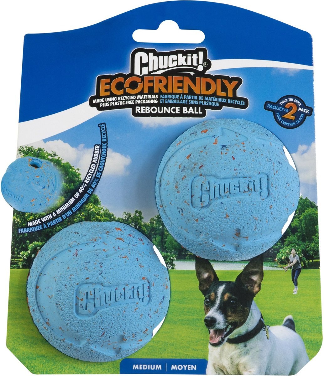 CHUCKIT! Rebounce Ball Twin Pack Dog Toy, Color Varies, Medium - Chewy.com