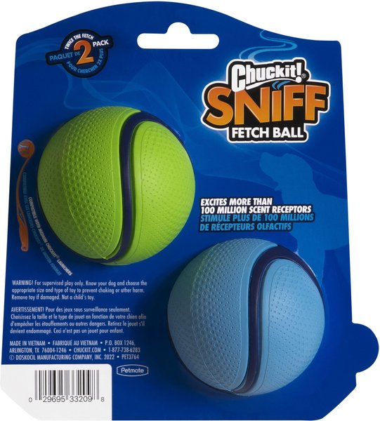 CHUCKIT! Sniff Fetch Balls Duo Dog Toy, Medium - Chewy.com