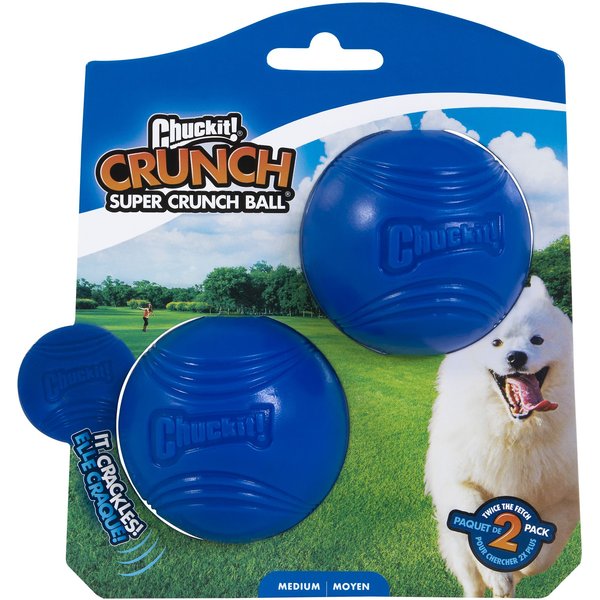 CHUCKIT! Super Crunch Ball, Blue, 2 count - Chewy.com
