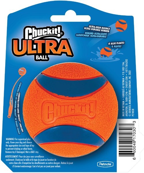 CHUCKIT! Ultra Rubber Ball Tough Dog Toy, 2 count, Large - Chewy.com