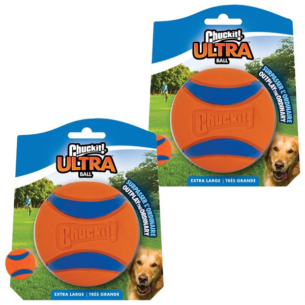 CHUCKIT! Ultra Rubber Ball Tough Dog Toy, 2 count, X-Large - Chewy.com