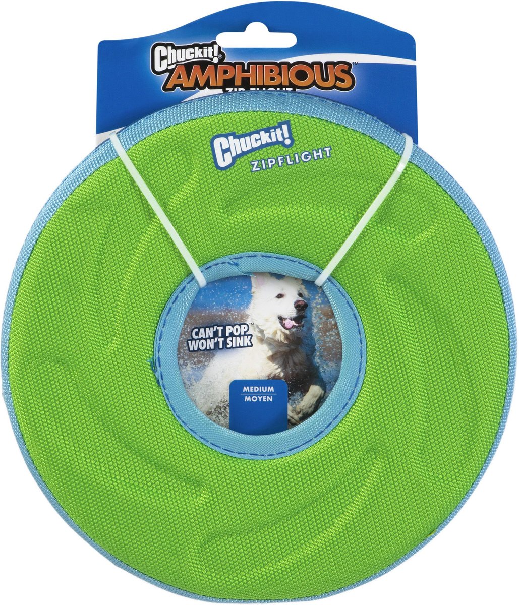CHUCKIT! Zipflight Disc Dog Toy, Color Varies, Medium - Chewy.com