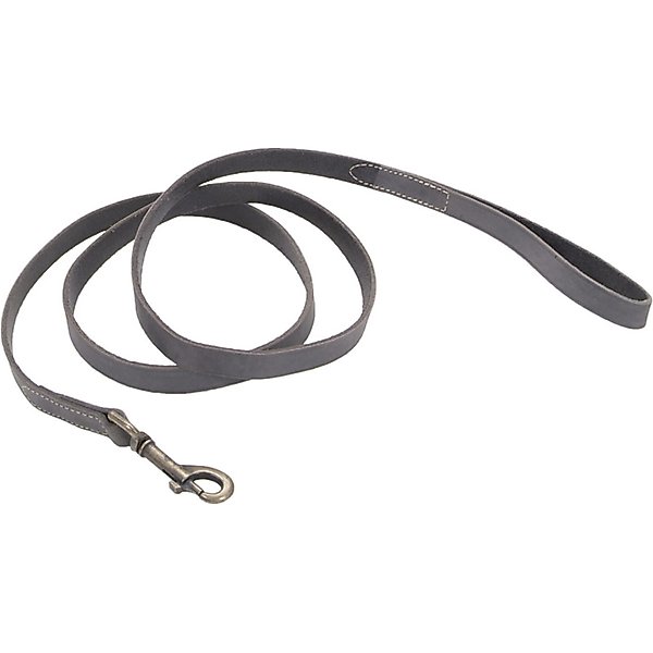 CIRCLE T Oak Tanned Leather Standard Dog Leash, Black, 4-ft long, 1-in ...