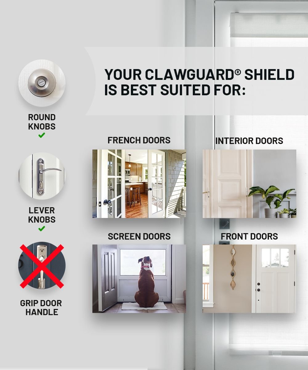 CLAWGUARD Heavy Duty Door Scratch Shield, 44 x 20 in - Chewy.com