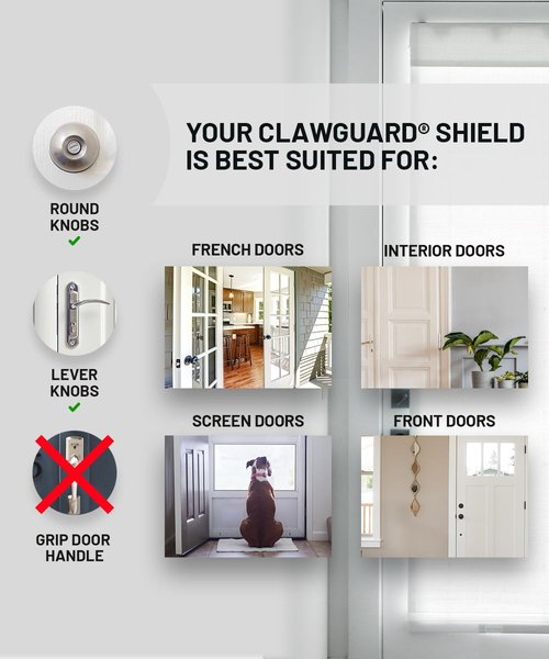 CLAWGUARD Heavy Duty Door Scratch Shield, 44 x 20 in - Chewy.com