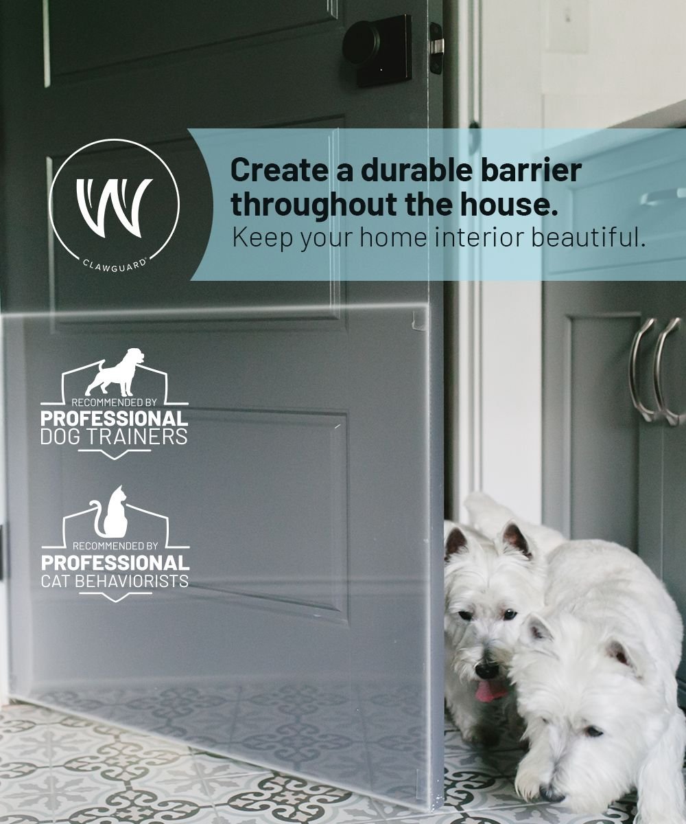 CLAWGUARD Universal Scratch Shield Barrier, Clear, 32 X 24-in - Chewy.com