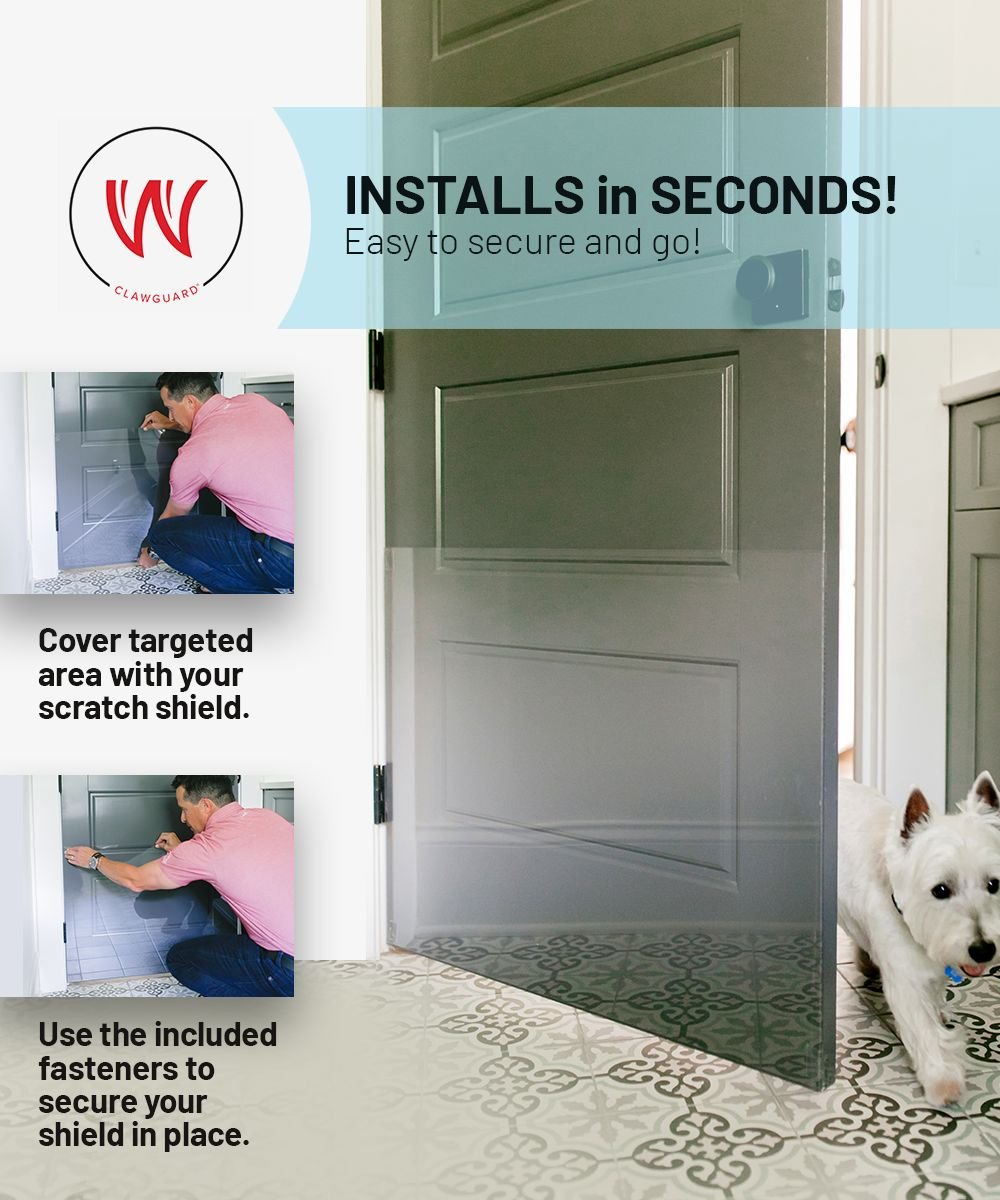 CLAWGUARD Universal Scratch Shield Barrier, Clear, 32 X 24-in - Chewy.com