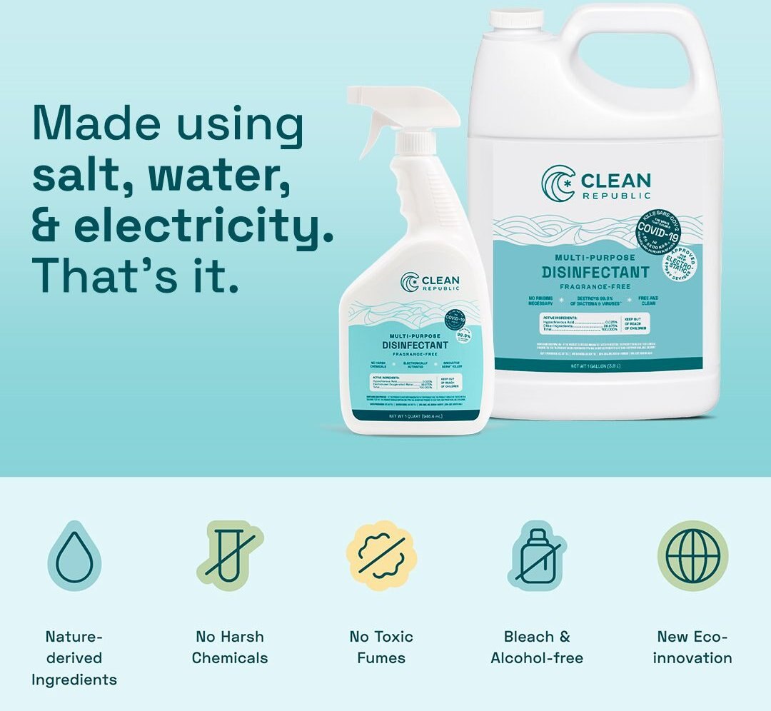 CLEAN REPUBLIC Multi-Purpose Disinfectant Spray, 1-gal jug, 1 count ...