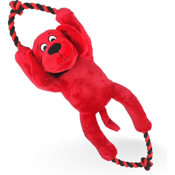 CLIFFORD The Big Red Busy Body Rope 16-in Plush Dog Toy, Red - Chewy.com