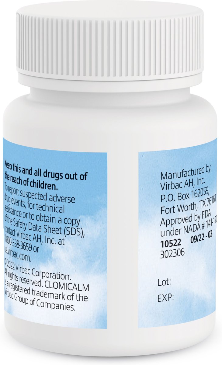 CLOMICALM (Clomipramine HCl) Tablets for Dogs, 20-mg, 60 tablets - Easy ...