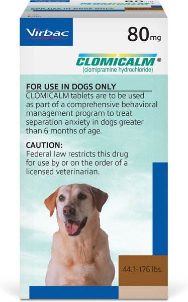 CLOMICALM (Clomipramine HCl) Tablets for Dogs, 80-mg, 60 tablets - Easy ...