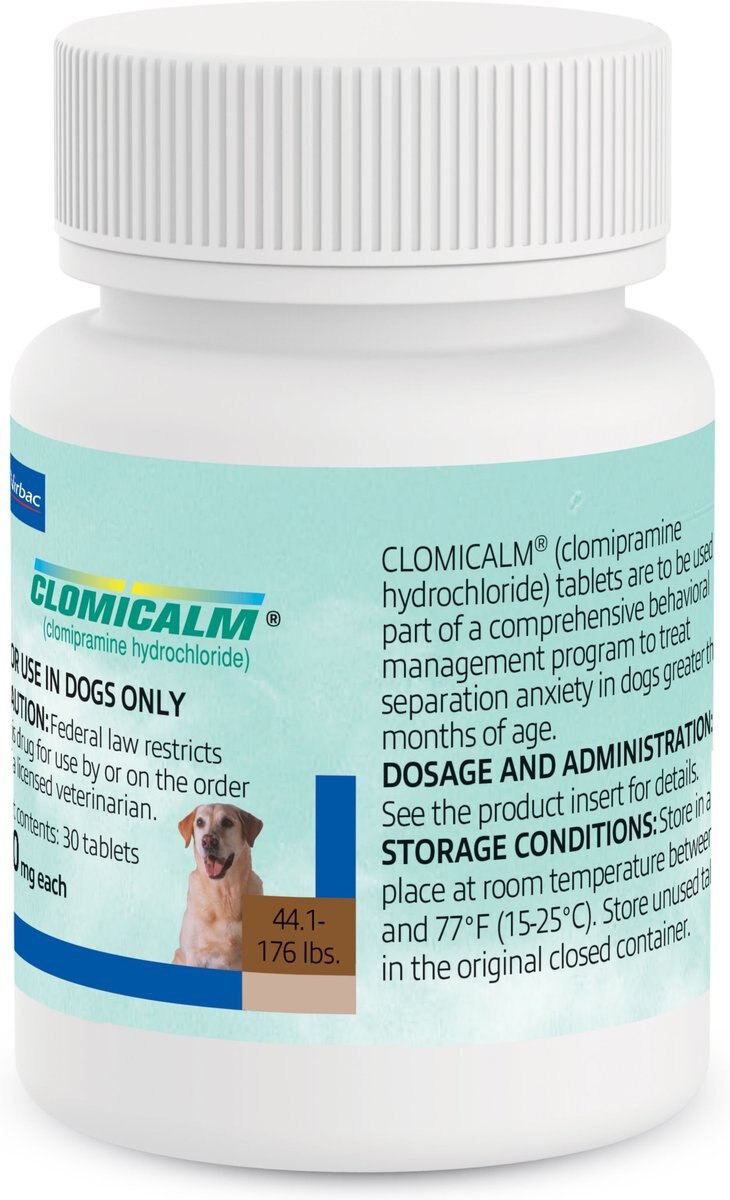 CLOMICALM (Clomipramine HCl) Tablets for Dogs, 80-mg, 60 tablets - Easy ...