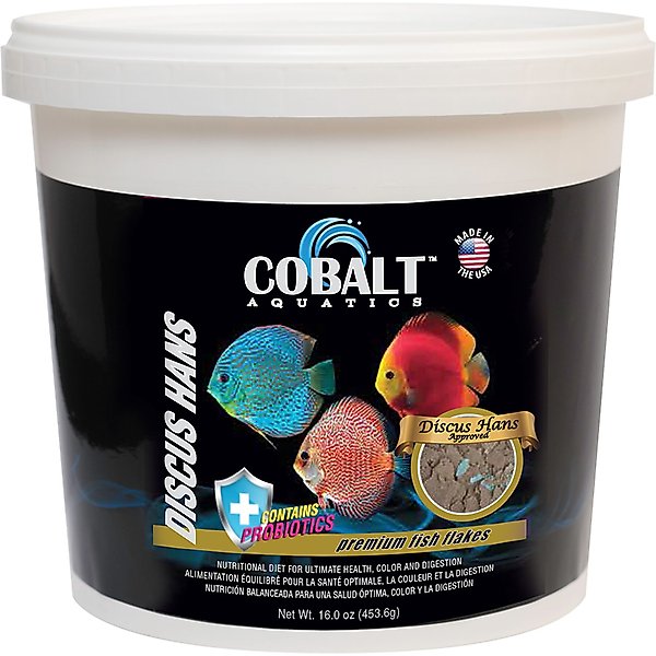 Out of Stock - COBALT AQUATICS Discus Hans Flake Fish Food, 16-oz tub ...