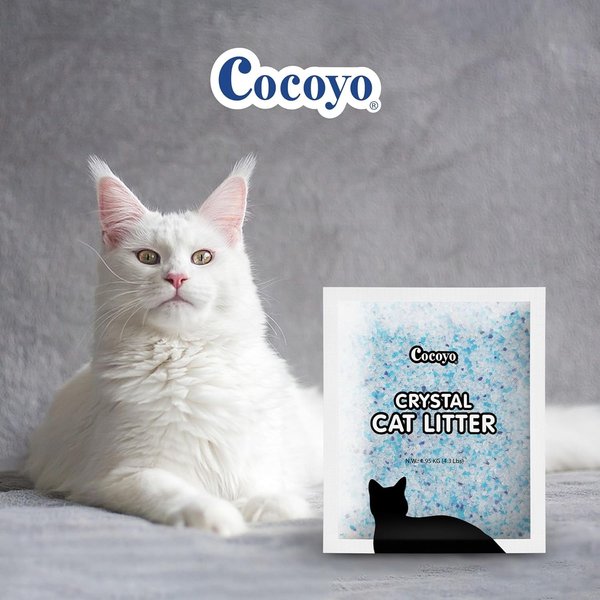 COCOYO Silica Gel Crystal Unscented Cat Litter, 4.3-lb bag, 4 count - Chewy.com