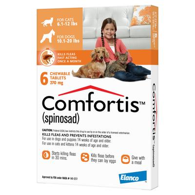 COMFORTIS Chewable Tablet for Dogs, 10.1-20 lbs, & Cats, 6.1-12 lbs ...