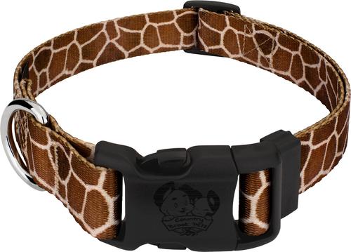 Discontinued - COUNTRY BROOK PETZ Deluxe Giraffe Dog Collar, Brown, 11 ...